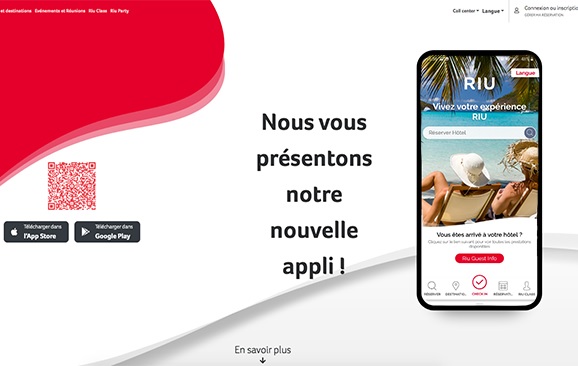 Nouveaux services, check-in en ligne : RIU dévoile sa nouvelle application